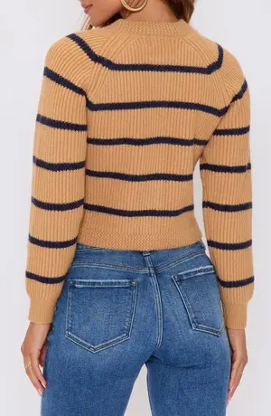 VICI Nadia Stripe Crop Cardigan