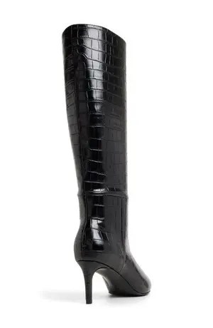 Aldo Heathher Knee High Boots - Open Black