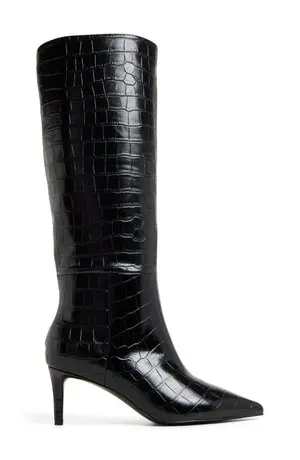 Aldo Heathher Knee High Boots - Open Black