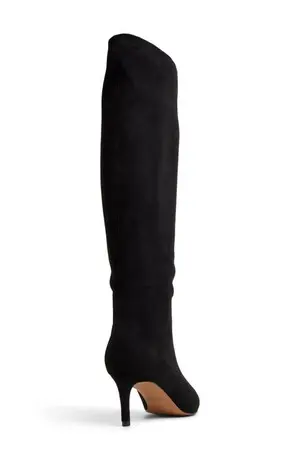 Aldo Pointed Toe Knee High Boots - Black