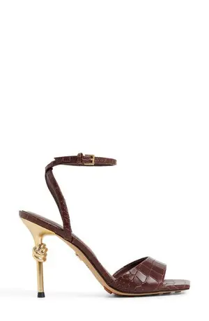 Aldo Harmonious Ankle Strap Sandal - Dark Brown