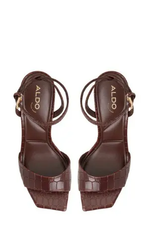 Aldo Harmonious Ankle Strap Sandal - Dark Brown