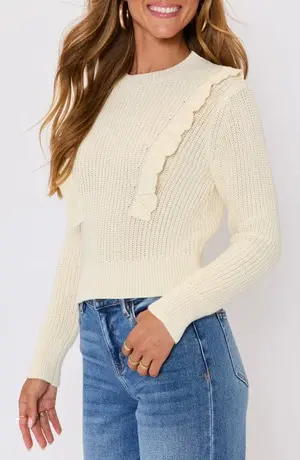 VICI Sable Ruffle Crewneck Pullover