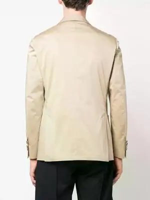 LARDINI Satin-finish Single-breasted Blazer