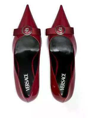 Versace 90mm Bow-embellished Pointed-toe Pumps