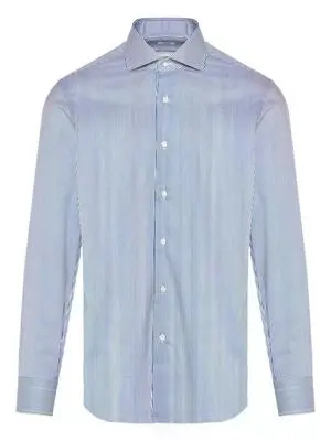 BARBA NAPOLI Pinstripe Shirt - Blue