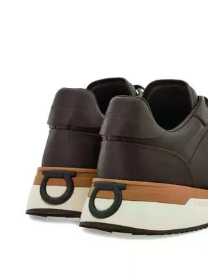 FERRAGAMO Calfskin Leather Sneakers - Brown