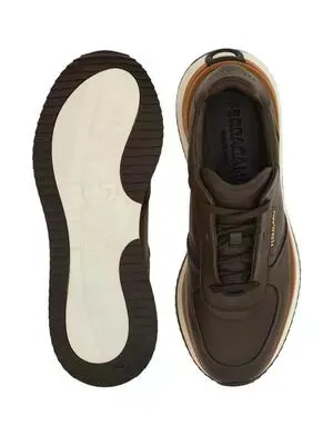 FERRAGAMO Calfskin Leather Sneakers - Brown