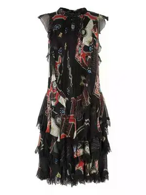 Etro Printed Ruffled Dress
