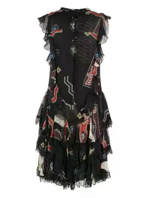 Etro Printed Ruffled Dress