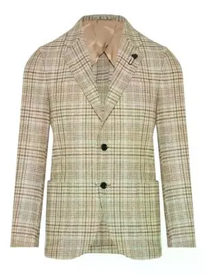 LARDINI Checked Two-button Blazer