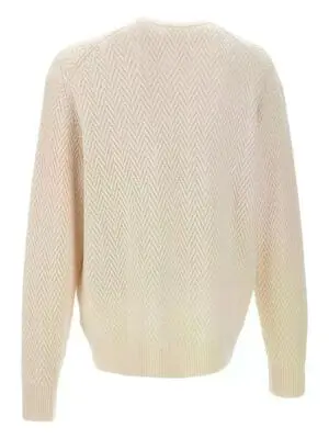 BOSS Herringbone Knit Crew-neck Sweater