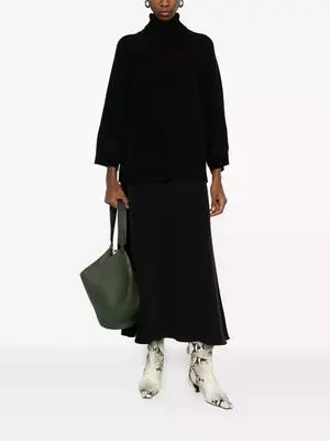 Herno Flared Midi Skirt - Black