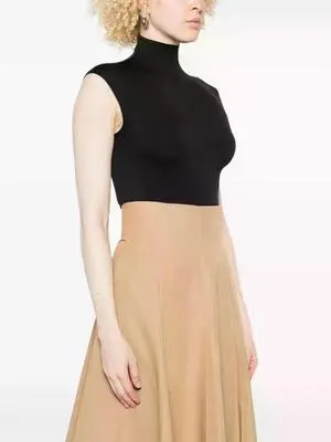 Wardrobe.NYC High-neck Sleeveless Bodysuit - Black