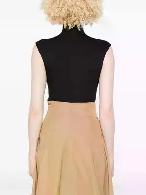 Wardrobe.NYC High-neck Sleeveless Bodysuit - Black