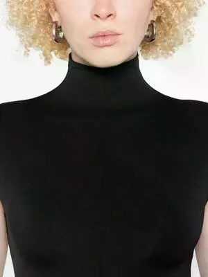 Wardrobe.NYC High-neck Sleeveless Bodysuit - Black