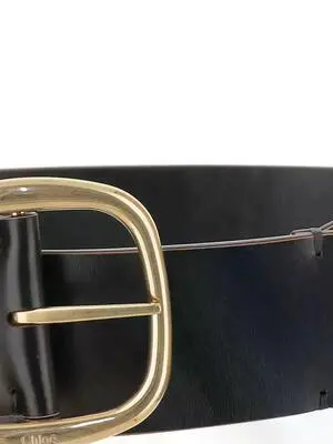 Chloé Leather Belt With Rounded Buckle