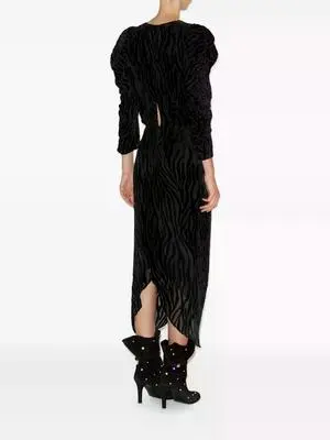 Isabel Marant Étoile Zebra-print Puff-sleeve Dress