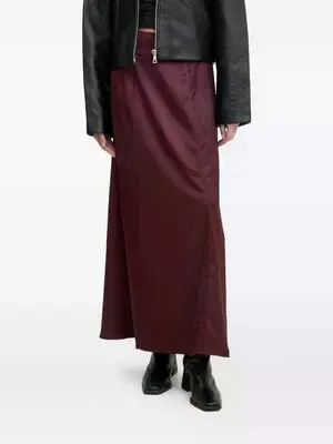 AERON Satin-panelled Maxi Skirt