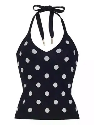 Cara Cara Tanya Polka-dot Halter Top