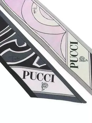 Emilio Pucci Geometric-pattern Silk Scarf
