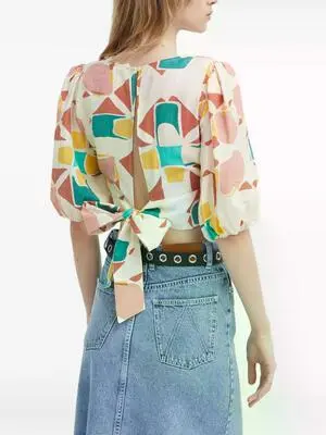 Ba&sh Aymar Abstract-print Crop Top