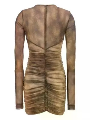 Elisabetta Franchi Gathered Printed Dress