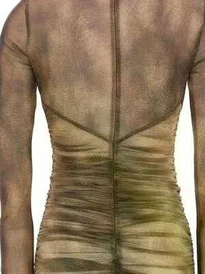 Elisabetta Franchi Gathered Printed Dress