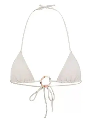 TROPIC OF C Ring-detail Triangle Bikini Top - Grey