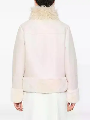 TWINSET Zip-front Jacket With Faux Fur Trim