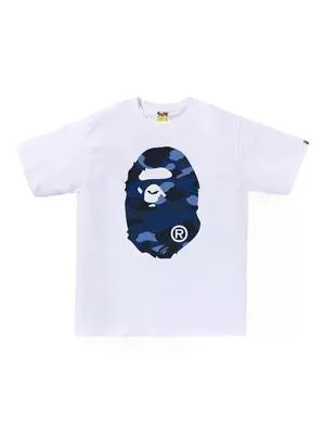 A BATHING APE® Camo-print Ape-head T-shirt - White