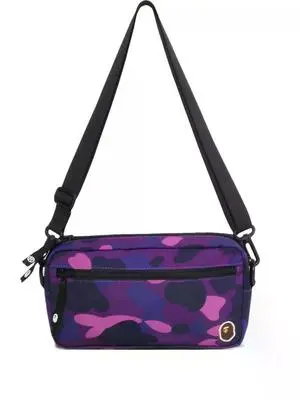 A BATHING APE® Camo-pattern Messenger Bag - Purple