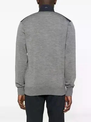 Paul & Shark Zip-front Panelled Cardigan - Grey