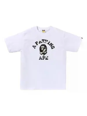 A BATHING APE® Camo-print Ape-head T-shirt - White