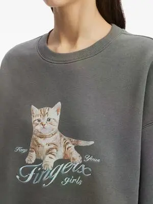 FINGERCROXX Cat-print Sweatshirt