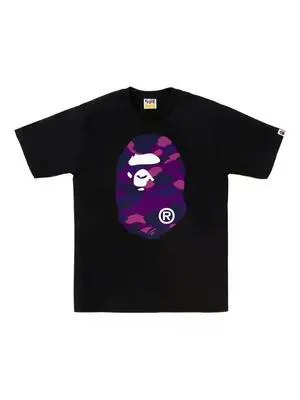 A BATHING APE® Camo-print Ape-head T-shirt - Black