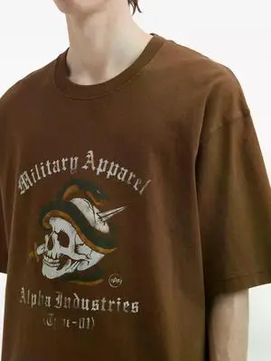 Alpha Industries Skull Graphic T-shirt - Brown