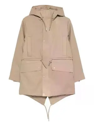 Women's Hooded Raincoats with Drawstring Waist