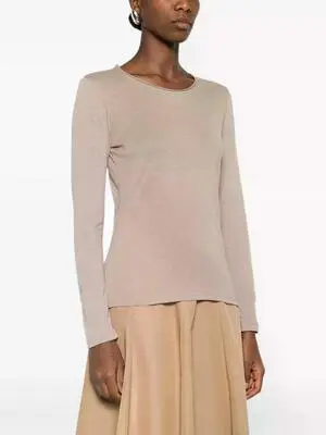 Majestic Filatures Long-sleeve Round-neck Top