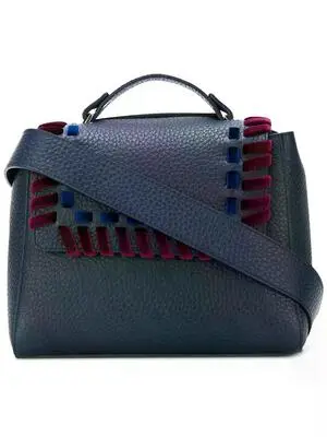 ORTIGNI Studded Logo Tote Bag