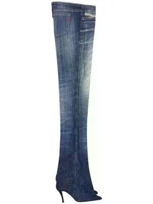 DIESEL® Heeled Low-rise Bootcut Jeans - Blue