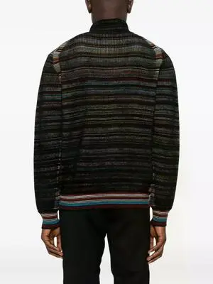 Paul Smith Striped High-neck Sweater - Black
