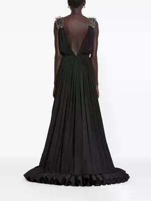 LANVIN Embellished Pleated Gown