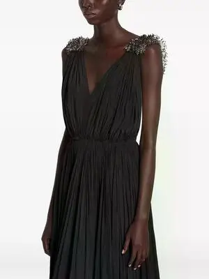 LANVIN Embellished Pleated Gown