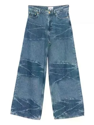 GANNI Logo-patch Jeans