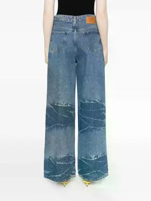 GANNI Logo-patch Jeans