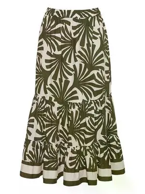 Cara Cara Chase Printed Midi Skirt - Neutrals