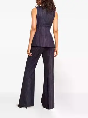 Cara Cara Tristan Pinstripe Flared Trousers - Blue