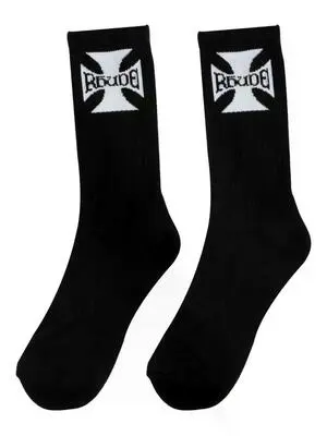 Rhude Logo Ribbed Ankle Socks