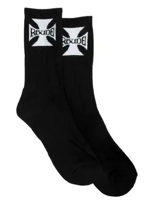 Rhude Logo Ribbed Ankle Socks